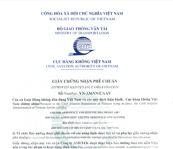 Southern Aeroparts Certifications